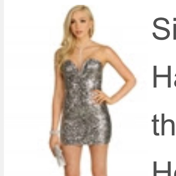Windsor | Dresses | Short Silver Sequin Dressbrand New With Tags Xs ...